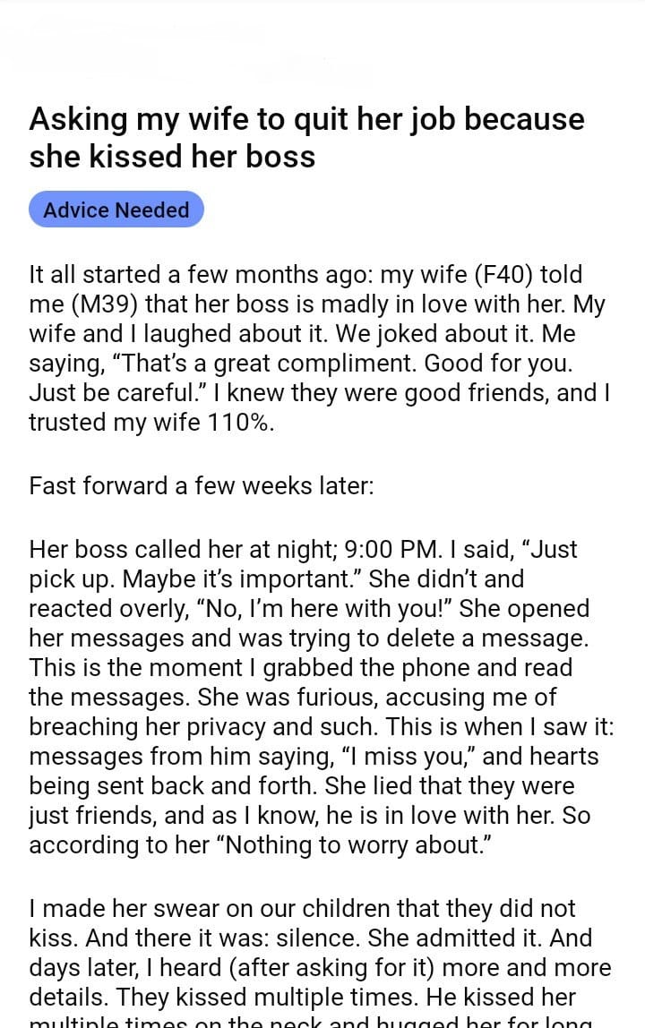 Asking my wife to quit her job – DJOTD.com